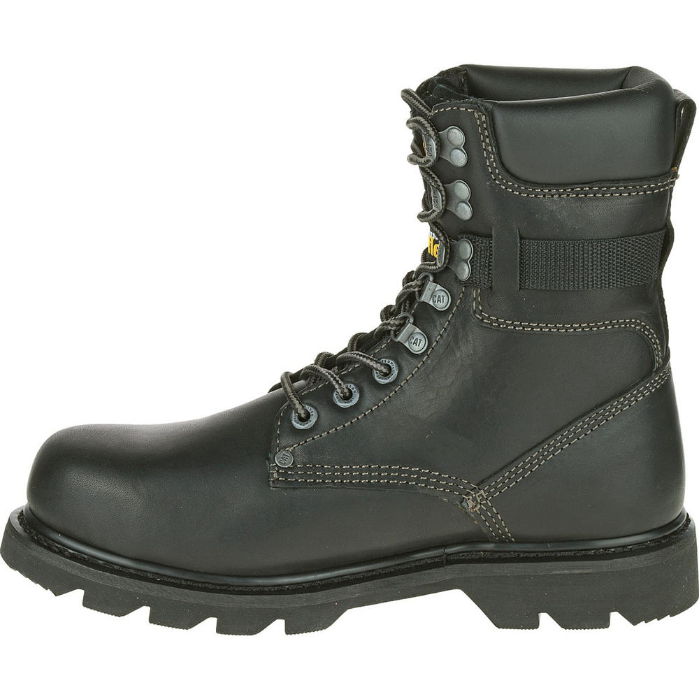 Men's Indiana Black Leather Steel Toe Work Boot