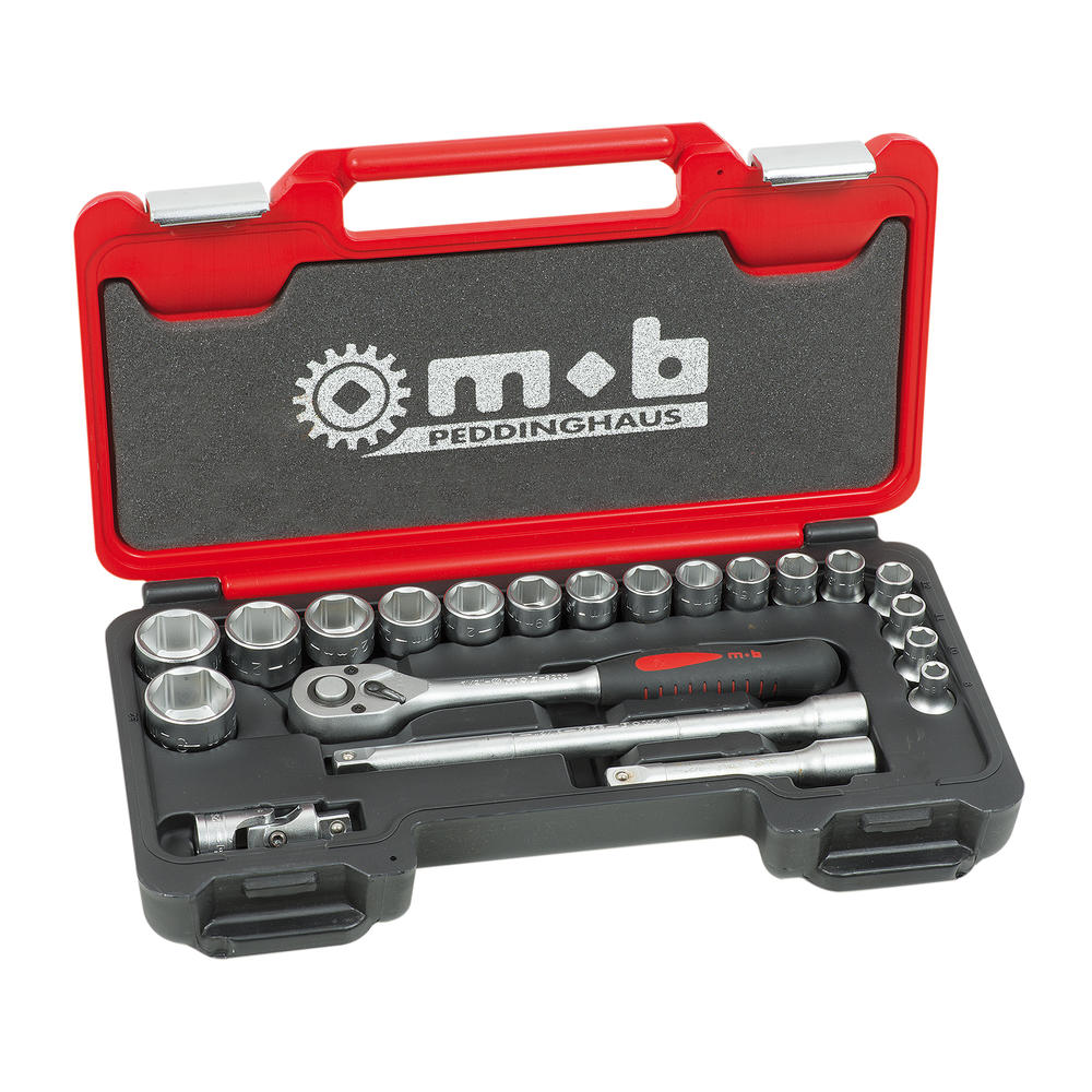 MOB Peddinghaus 21 pc 6 pt 1/2" Ratchet and Socket set with FusionBox