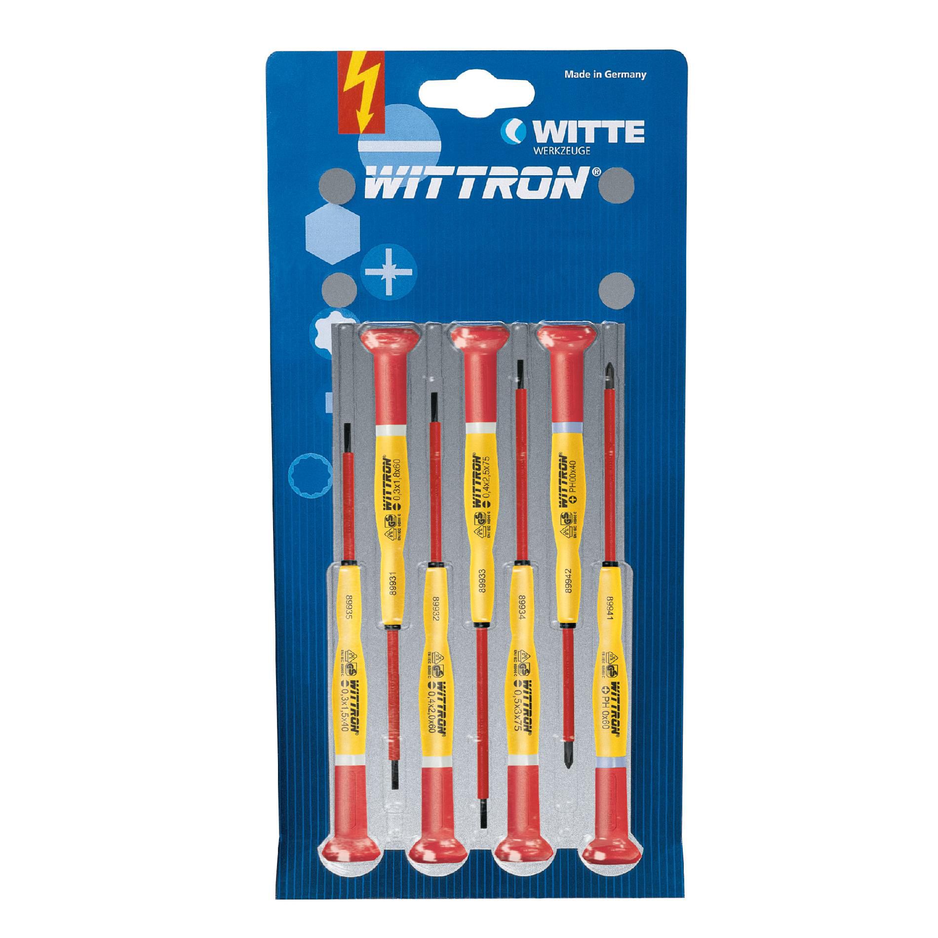 Witte 7 Piece Insulated Precision Slotted and Phillips Screwdriver Set ...