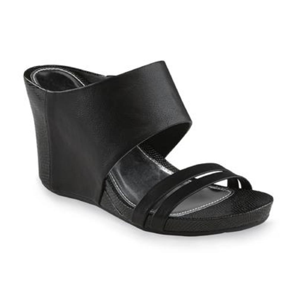 Metaphor Women's Asia Black Wedge Sandal