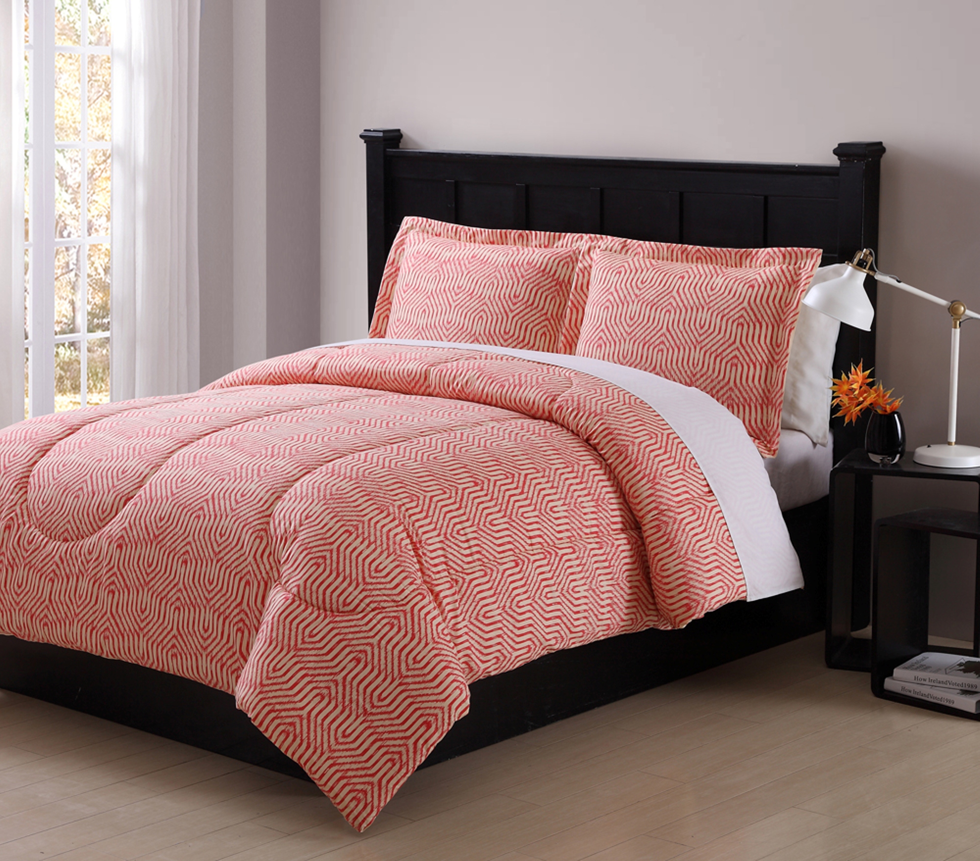 Coral Ikat Comforter Set