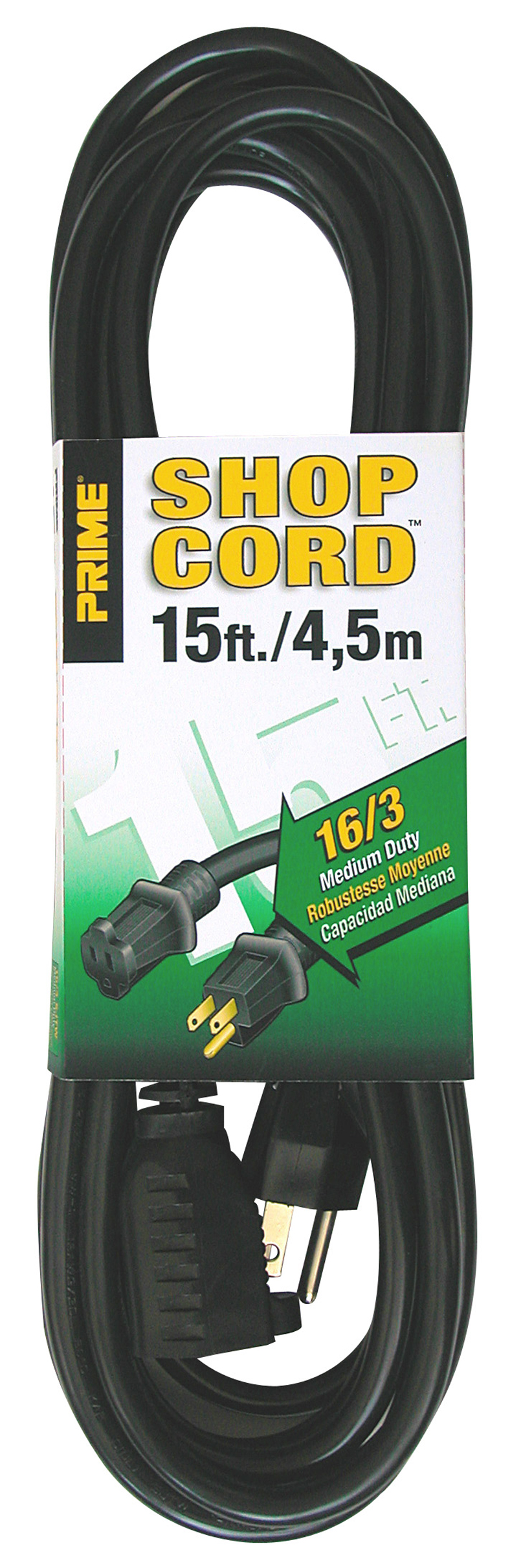 Prime Wire & Cable EC502615 15-Foot 16/3 SJTW Indoor and Outdoor ...