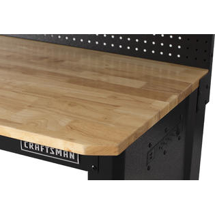 Craftsman 48 in. Adjustable Height Workbench with Pegboard and LED Light