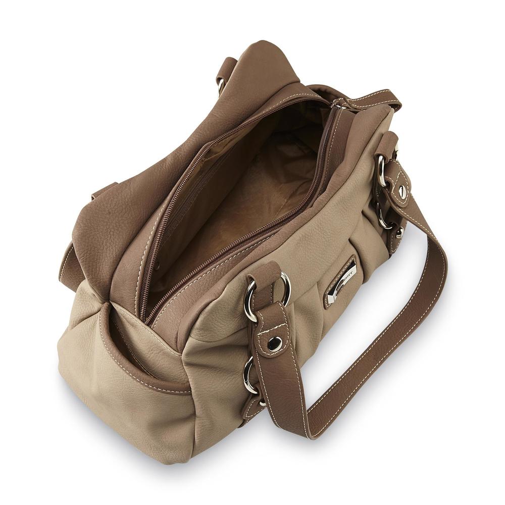 Laura Scott Women's Jasmin Two-Tone Satchel Handbag