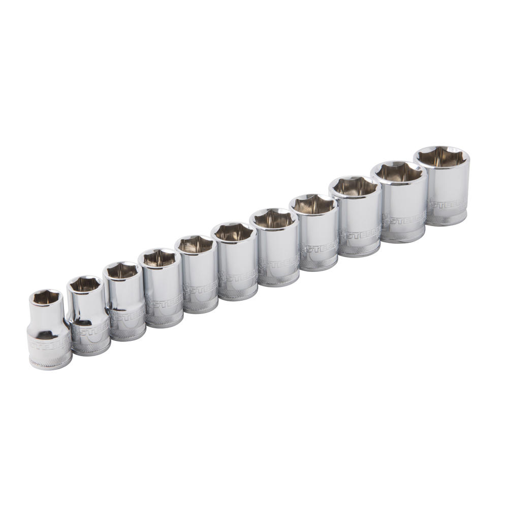 Steelman 11-Piece 3/8-Inch Drive Metric 6-Point Chrome Socket Set