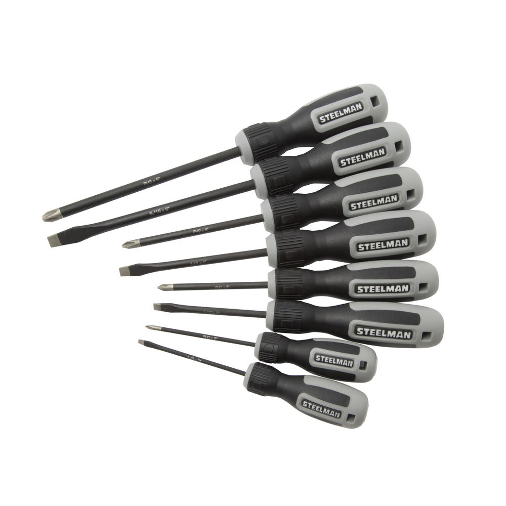 Steelman Magnetic Diamond Tip Screwdriver Set, 8-Piece