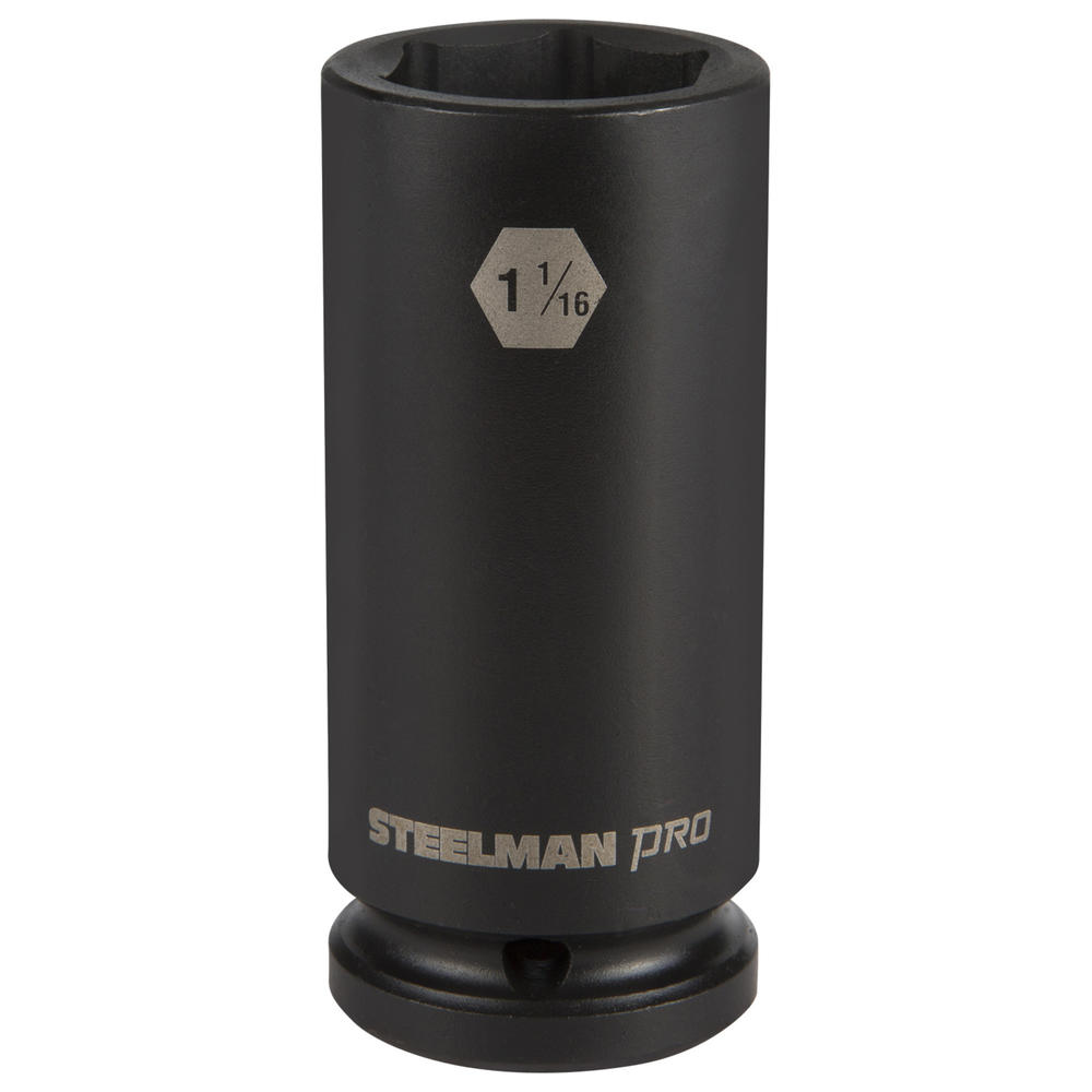 Steelman Pro 3/4-Inch Drive x 1-1/16-Inch 6-Point Deep Impact Socket