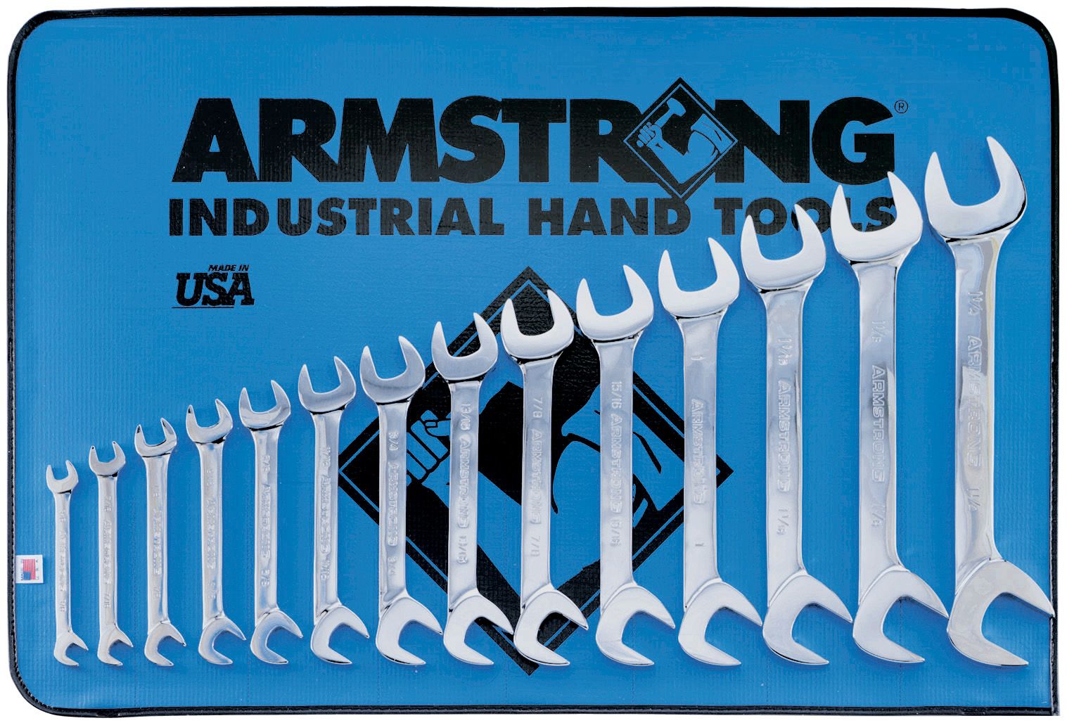 Armstrong 14 pc. Full Polish 15 and 60 degree angle Wrench Set Inch