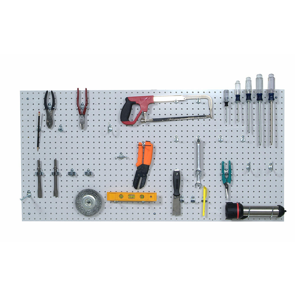 DuraBoard 24 In. W x 48 In. H x 1/4 In. D White Polypropylene Pegboards ...