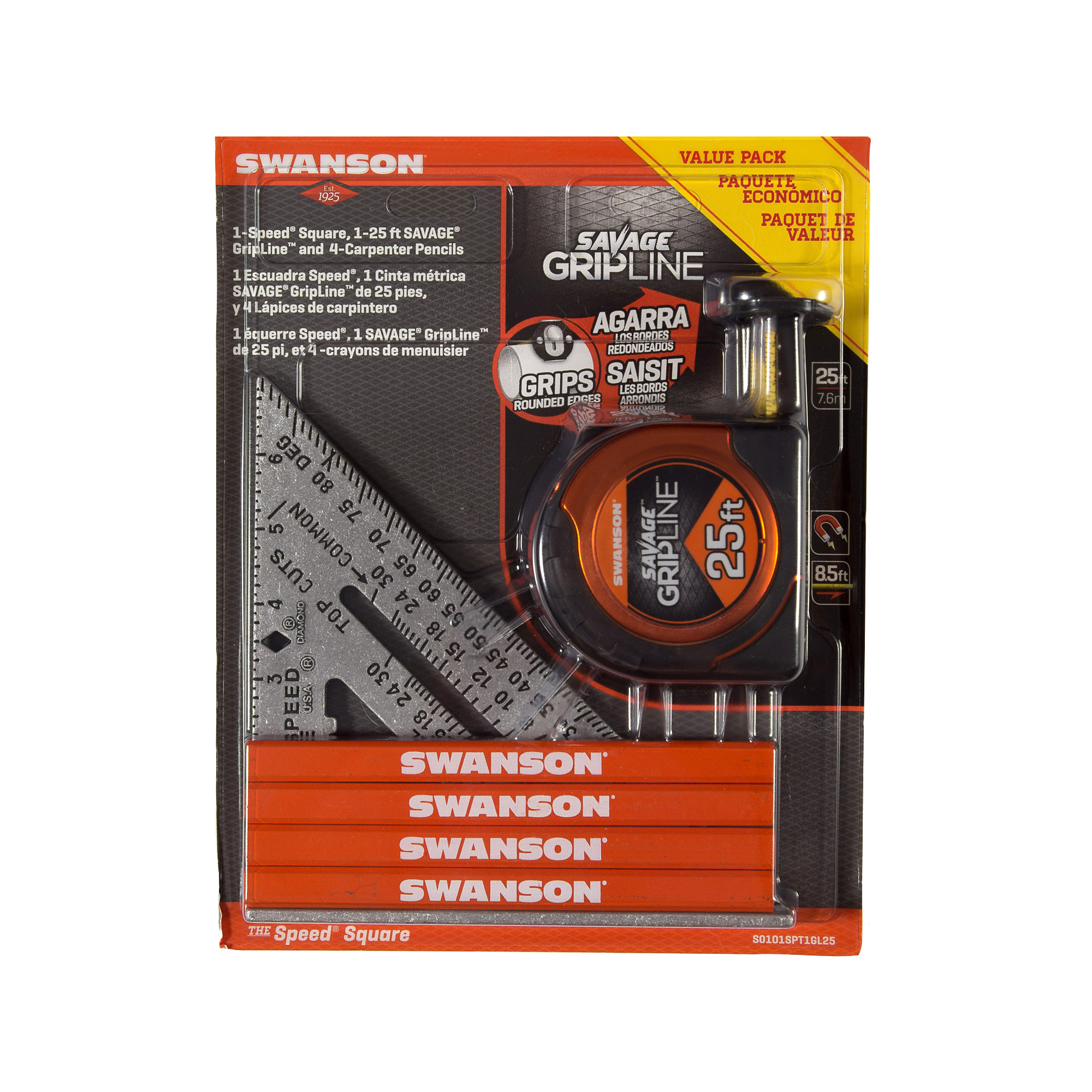 UPC 038987011252 - Swanson Tool Co. Speed Square, Tape Measure Gift Set ...