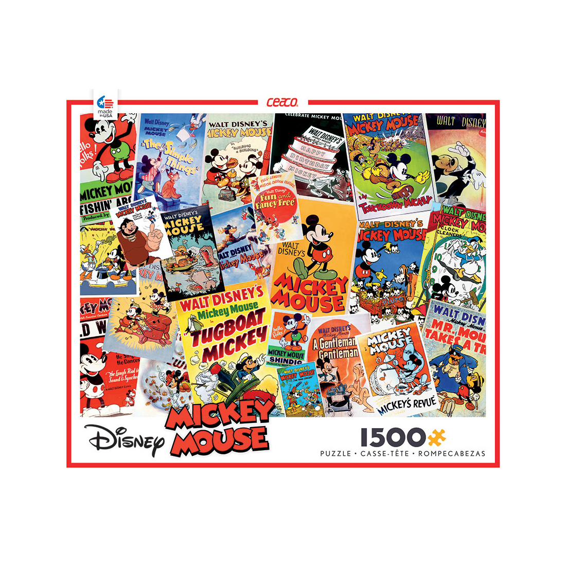 Ceaco Disney Mickey Mouse - Vintage Posters Collage: 1500 Pcs