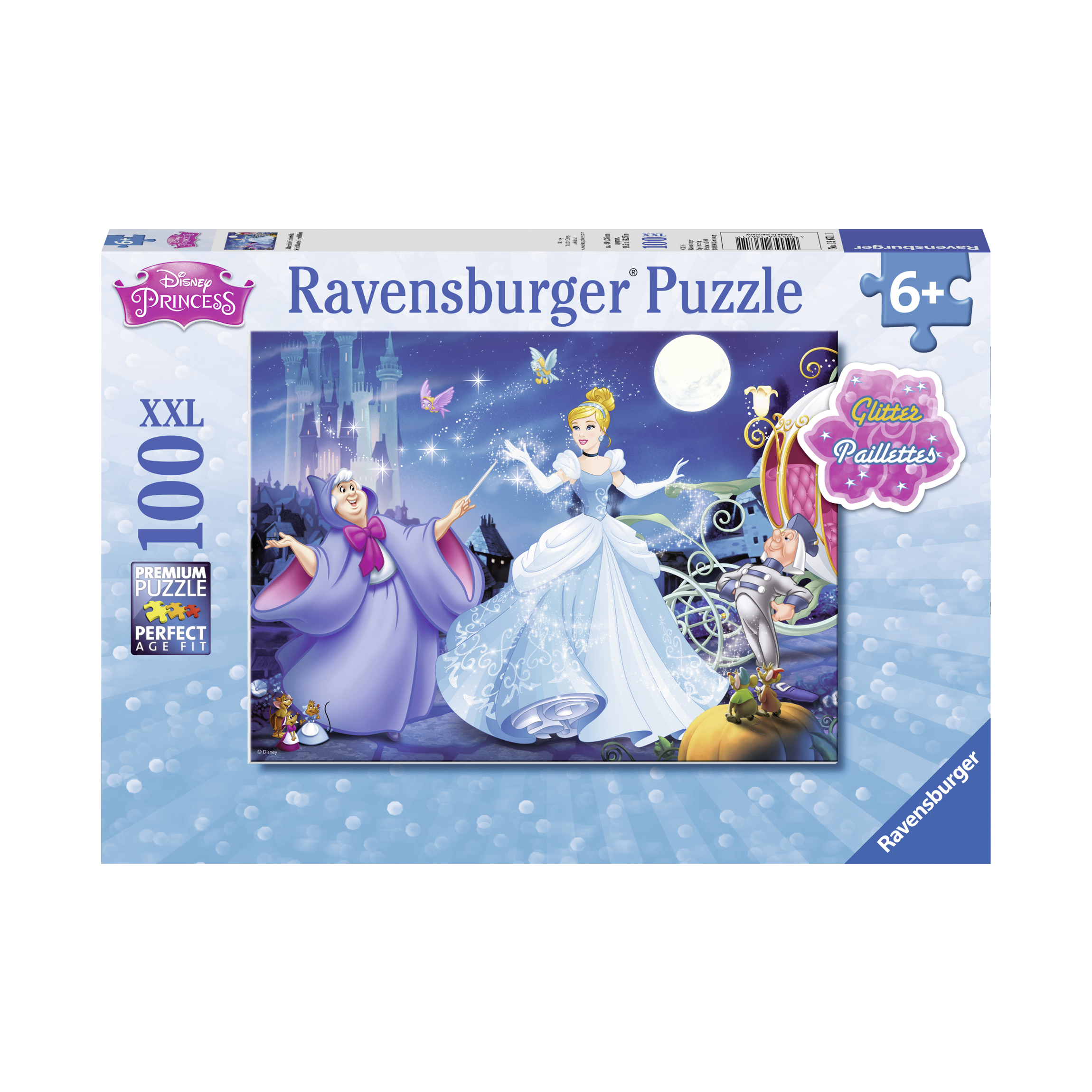 Ravensburger Disney Princess Glitter Puzzle - Adorable Cinderella: 100 Pcs