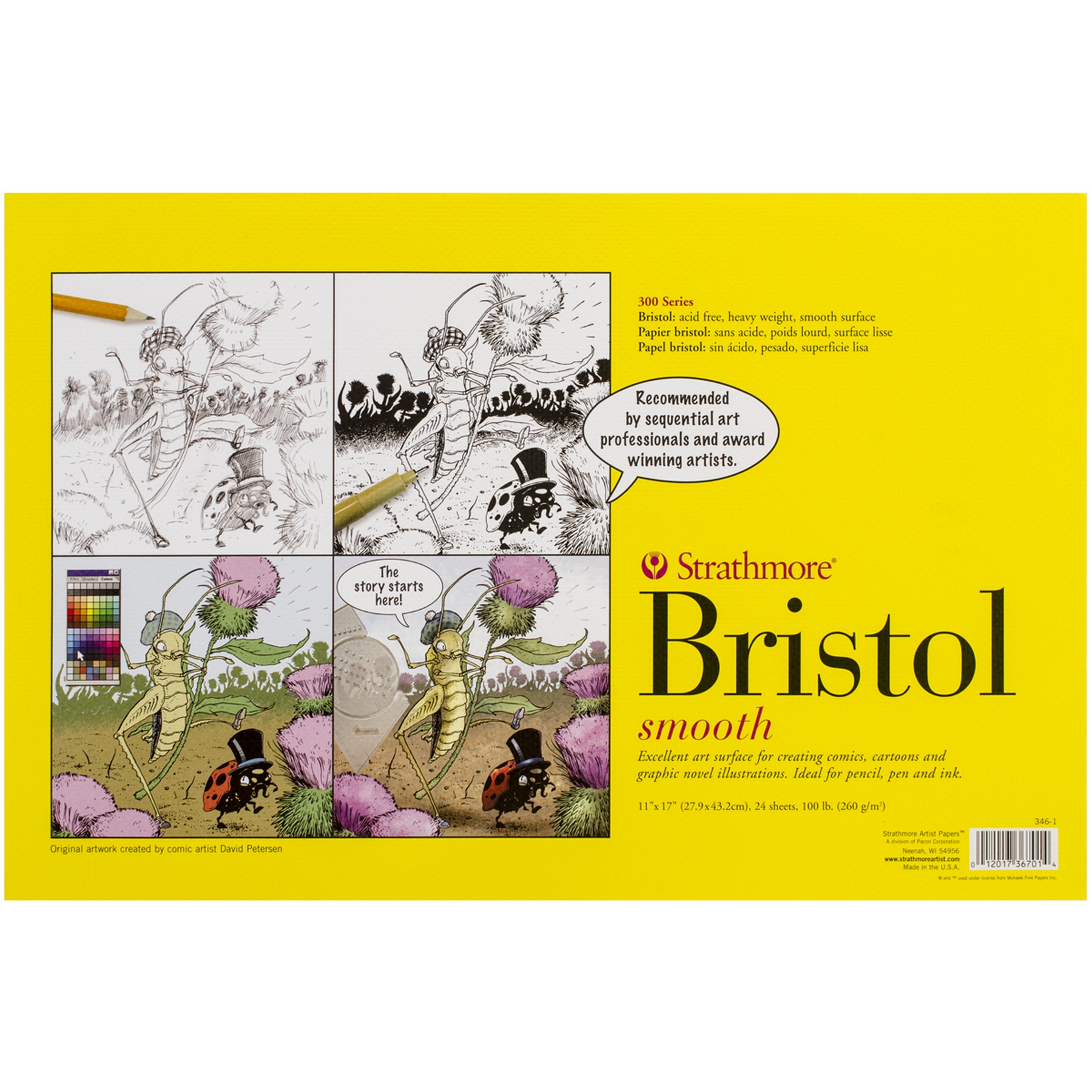 Strathmore Bristol Smooth Paper Pad 11"X17" 24 Sheets