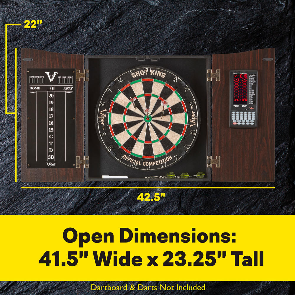 Viper Vault Deluxe Dartboard Cabinet with Integrated Pro Score