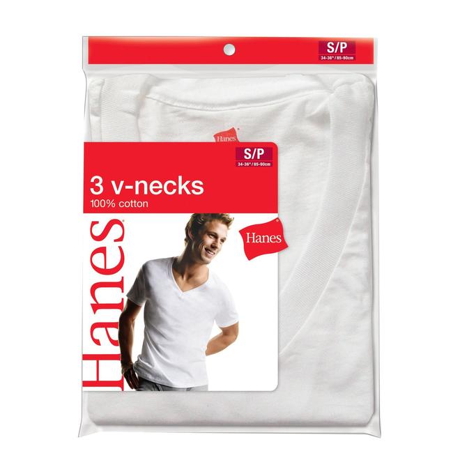 Hanes Men's V-neck Shirt - 3 pack