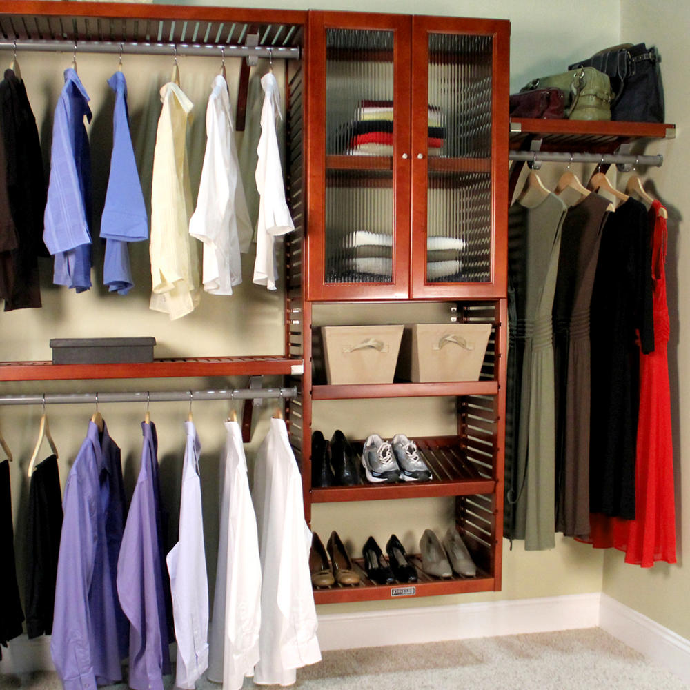 John Louis Home 16" Deluxe Closet System - Red Mahogany