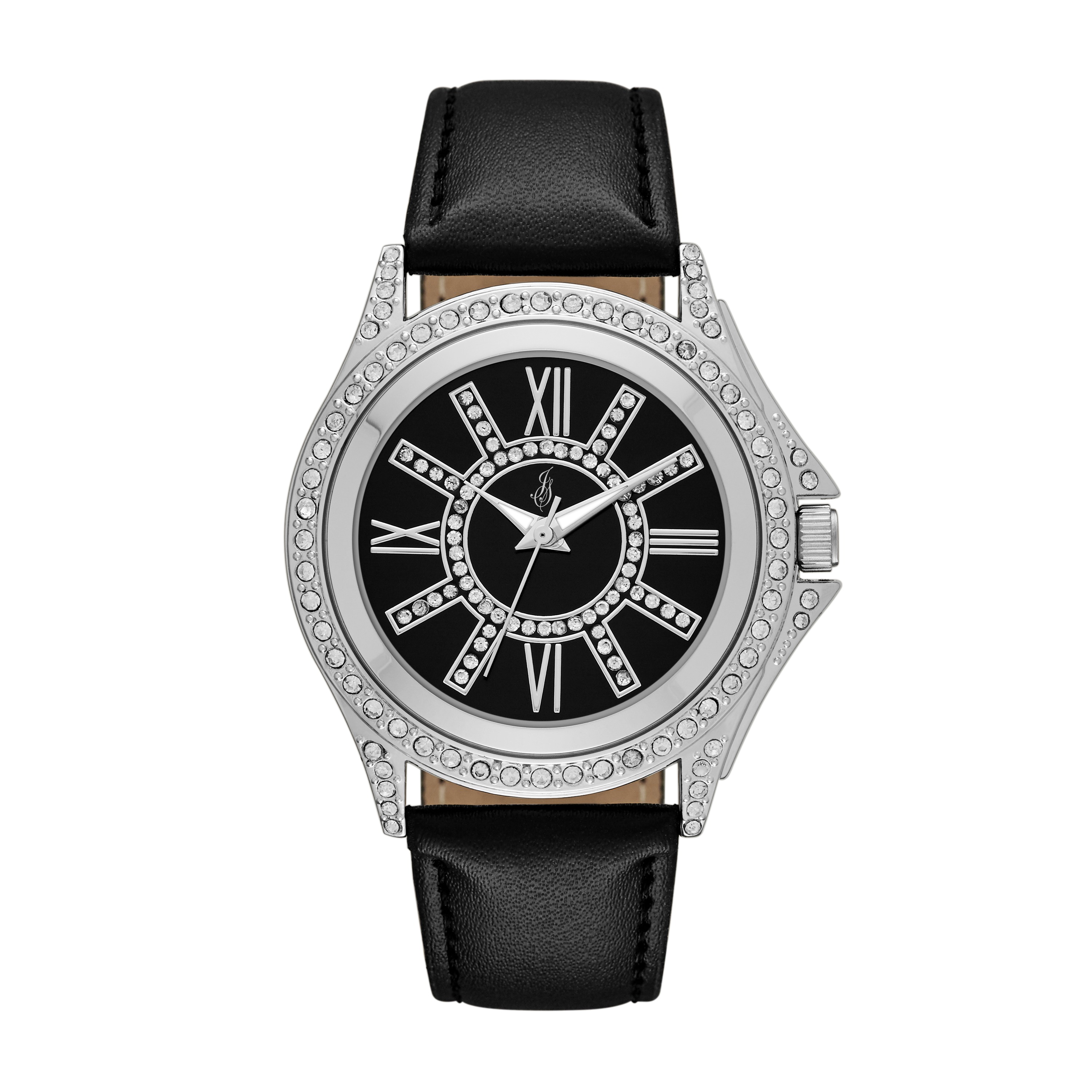 Jaclyn Smith Ladies Silver Glitz Black Strap Watch | Shop Your Way ... Jaclyn Smith Ladies Silver Glitz Black Strap Watch | Shop Your Way ...