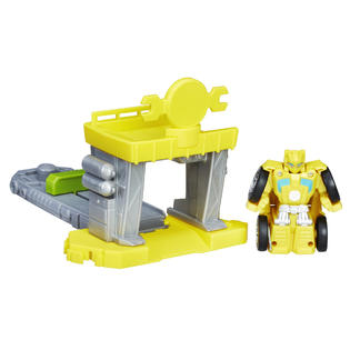 Transformers Rescue Bots Flip Racers Bumblebee Quick Launch Garage