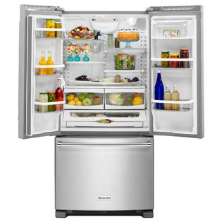 KitchenAid KRFC302ESS 22 cu. ft. Counter-Depth French Door Refrigerator ...