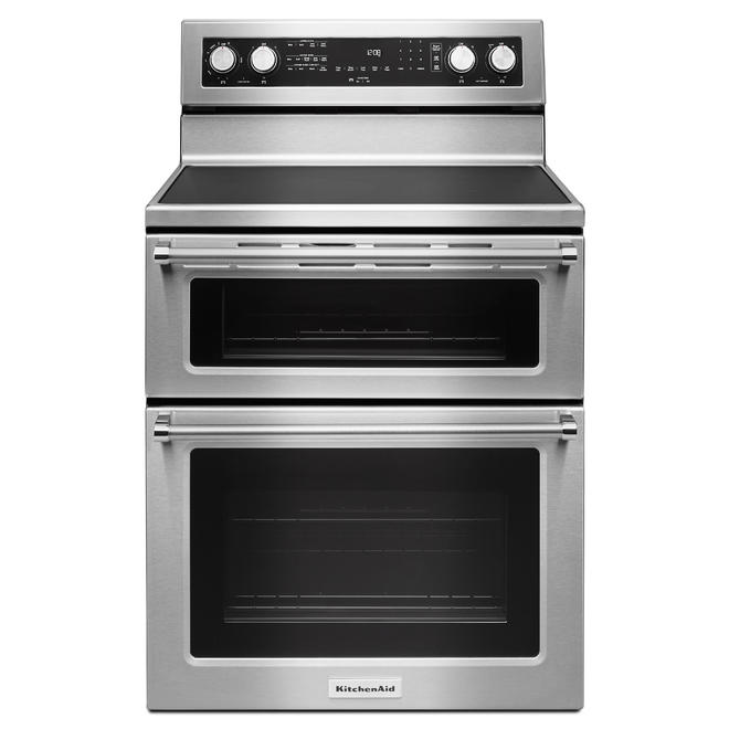 KitchenAid - KFED500ESS - 6.7 cu. ft. Electric Double Oven Range ...