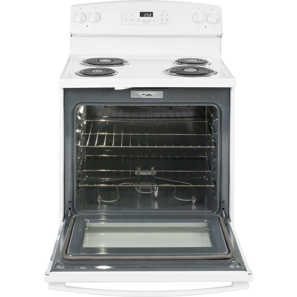 GE Appliances JB258DMWW 30" Freestanding Self-Clean Electric Range - White