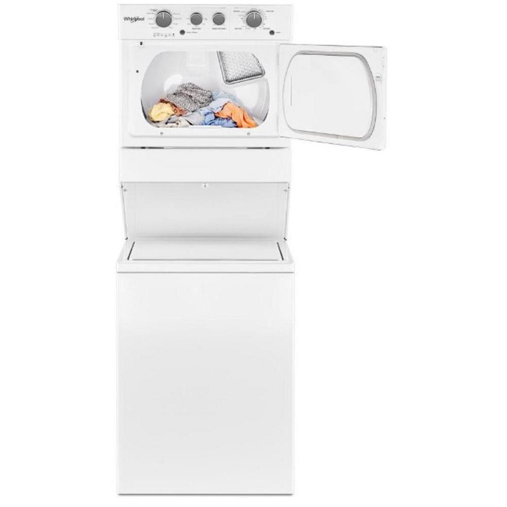Whirlpool WGT4027HW White Laundry Center with 3.5 cu. ft. Washer and 5. ...
