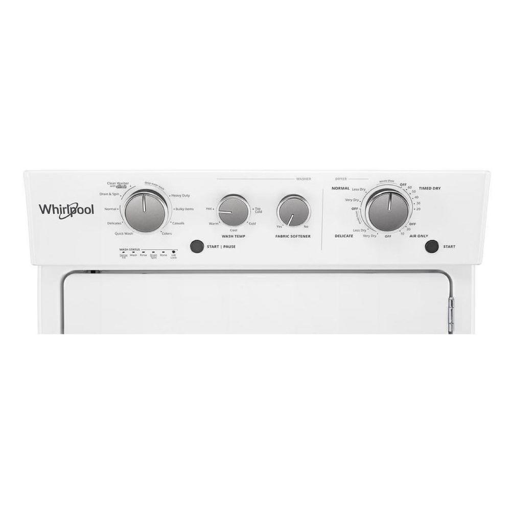 Whirlpool WGT4027HW White Laundry Center with 3.5 cu. ft. Washer and 5. ...