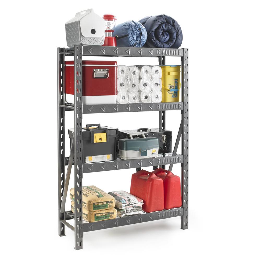 Gladiator Premium Welded Steel Rack Shelving Units, 48" Wide x 72" High