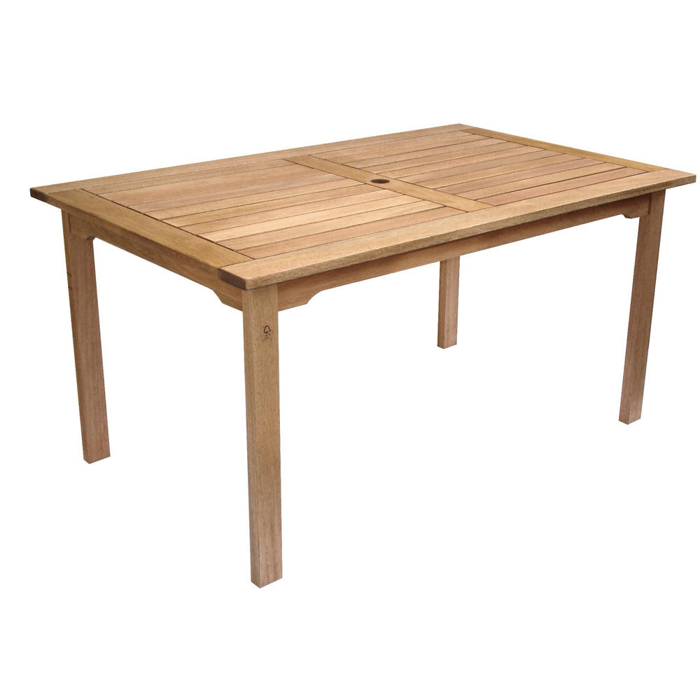 Amazonia Hawk 3 Piece Eucalyptus Rectangular Patio Dining Set