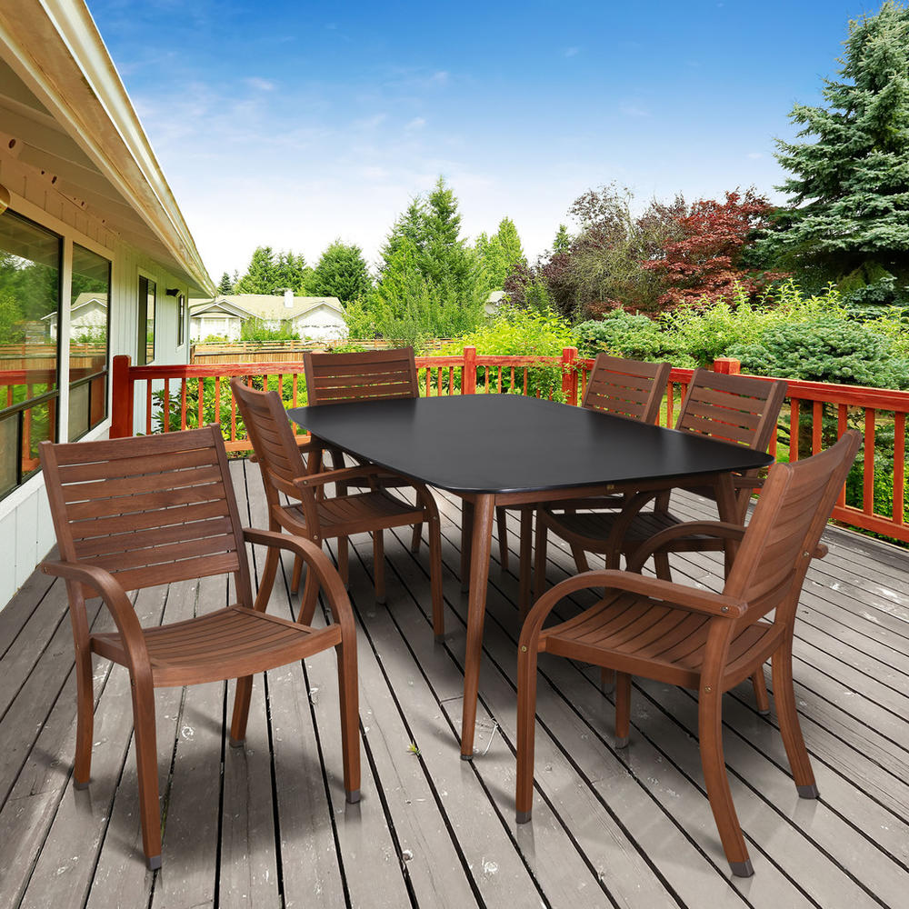 Amazonia Tennessee 7 Piece Rectangular Patio Dining Set