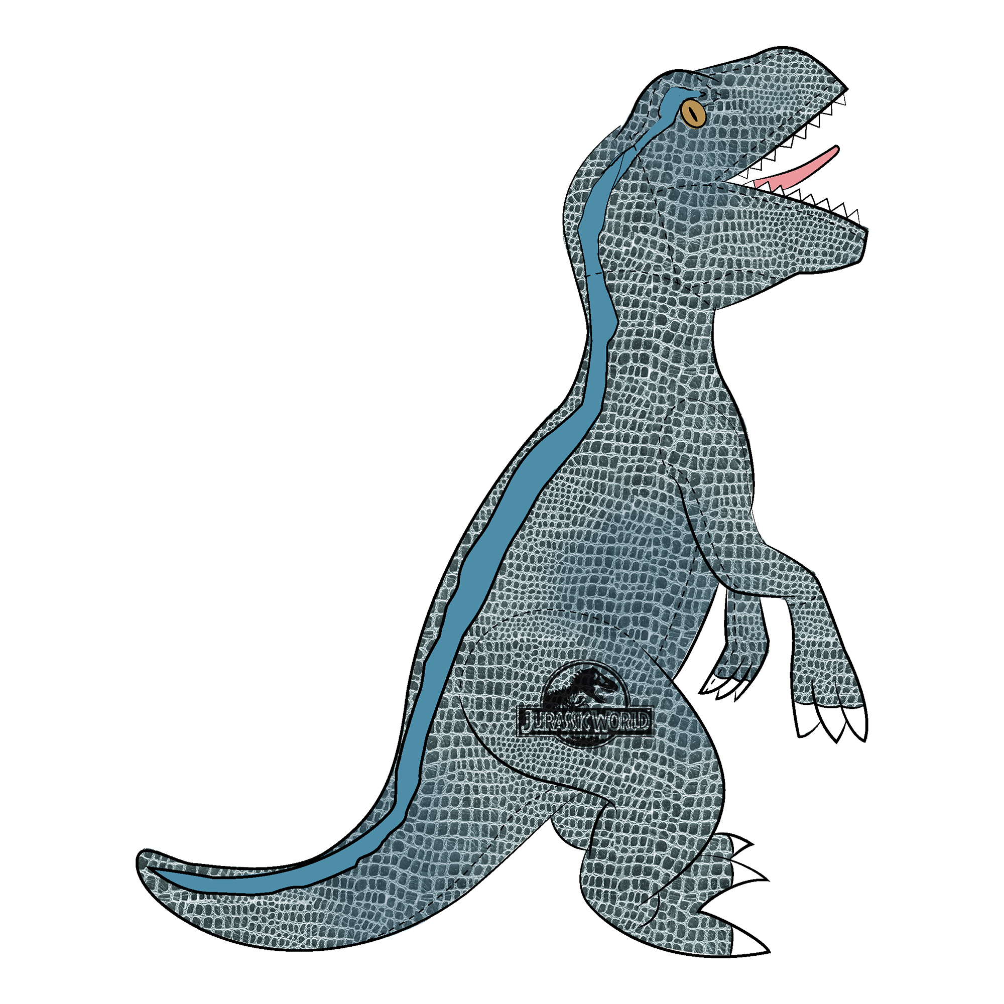 Universal Studios Kids Jurassic World 2 Big Time Blue Cuddle Pillow