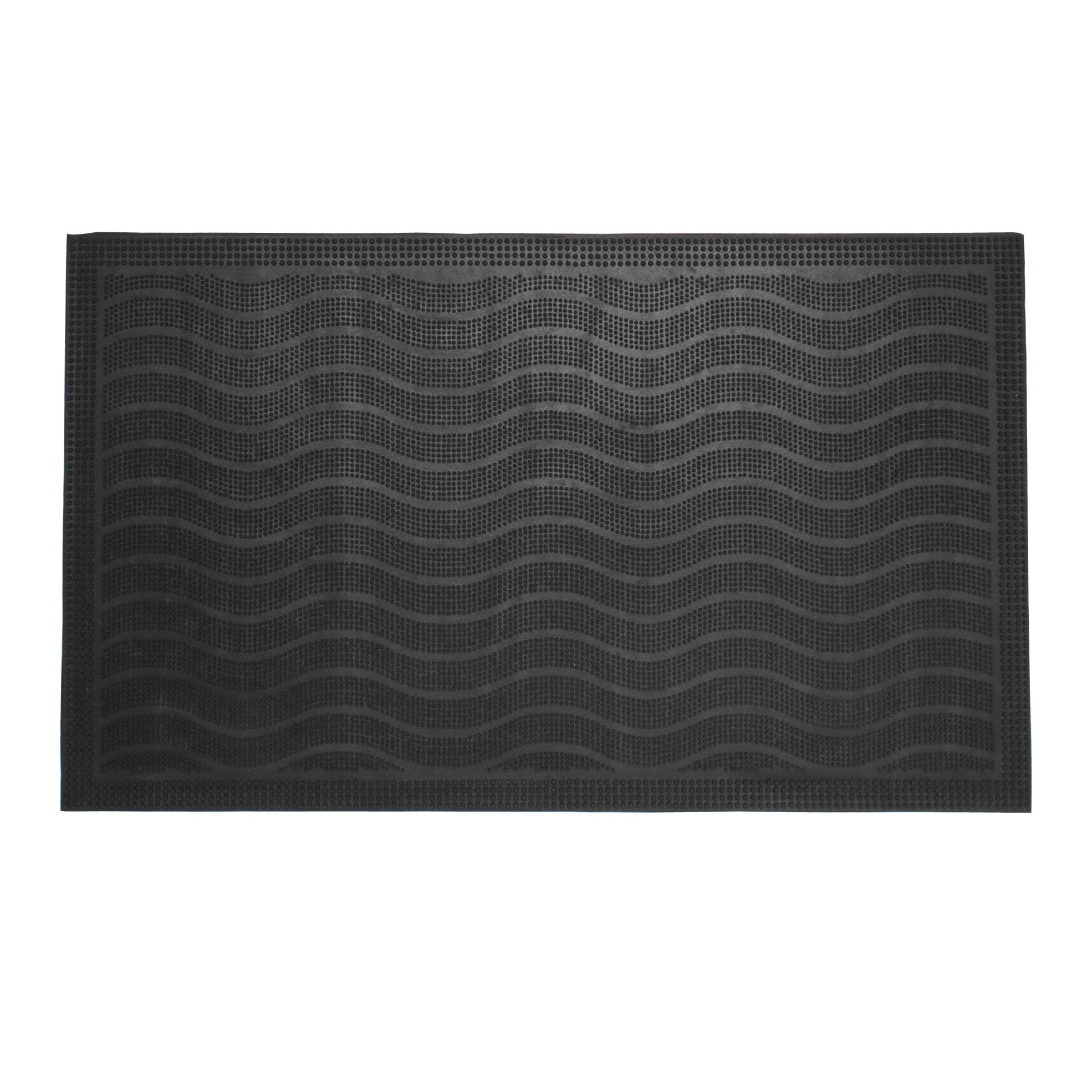 Black Wave Pin Door Mat 18in x 30in