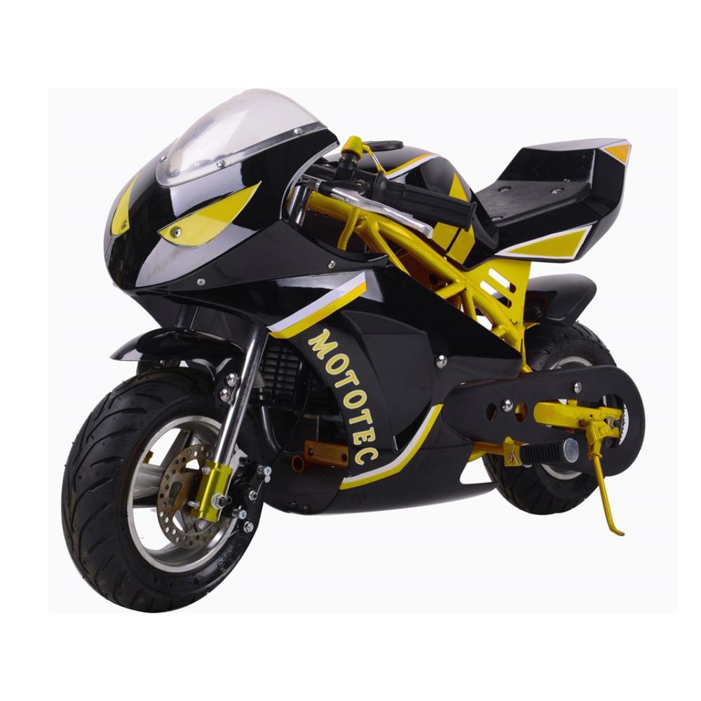 MotoTec Gas Pocket Bike GT 49cc 2-Stroke Yellow