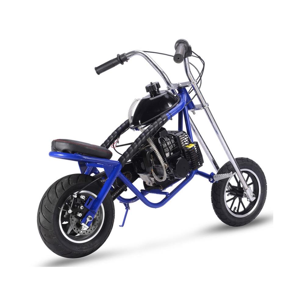 MotoTec 49cc Gas Mini Chopper Blue