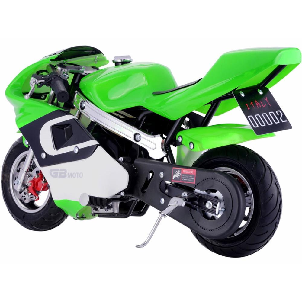 MotoTec GBmoto Gas Pocket Bike 40cc 4-Stroke Green