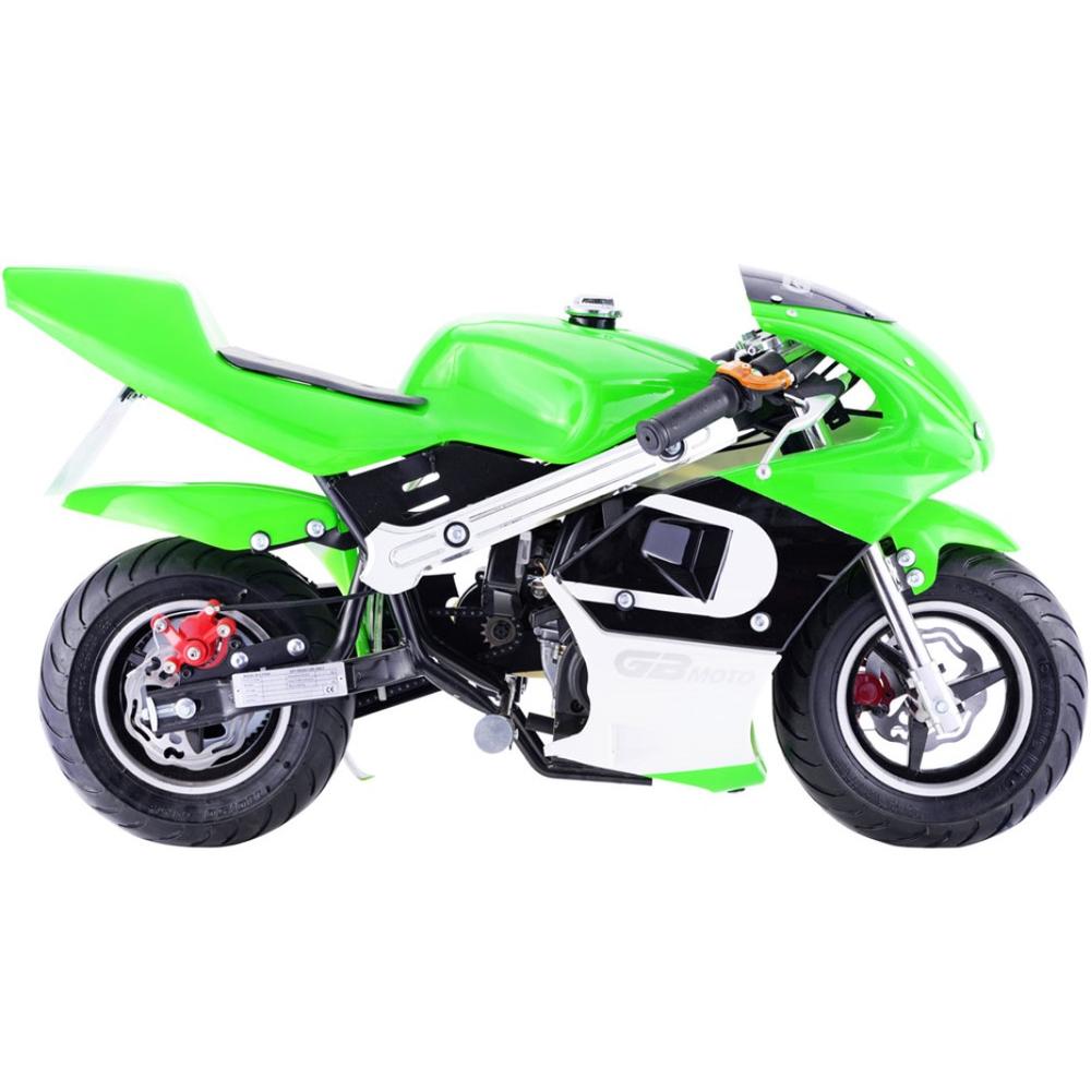 MotoTec GBmoto Gas Pocket Bike 40cc 4-Stroke Green
