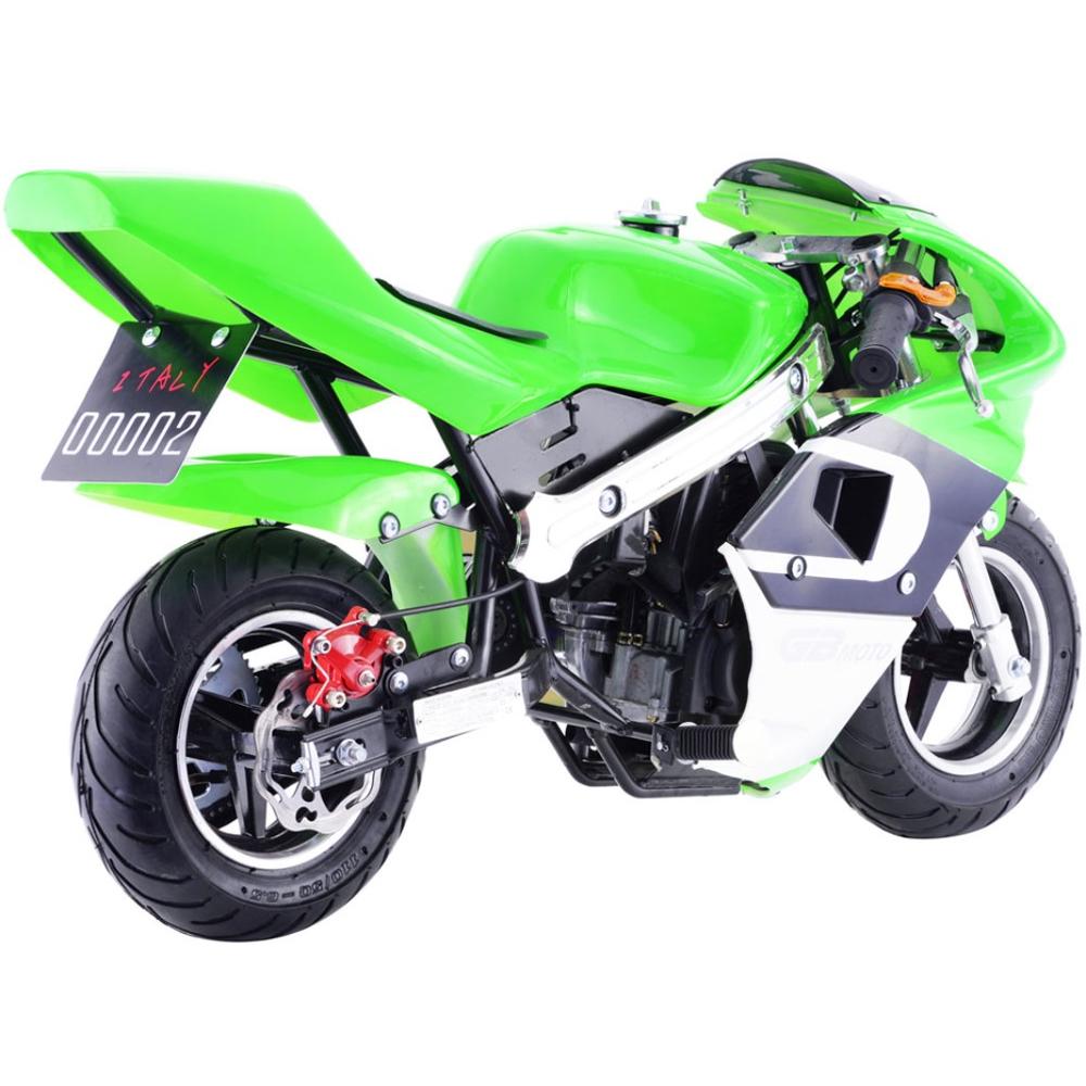 MotoTec GBmoto Gas Pocket Bike 40cc 4-Stroke Green