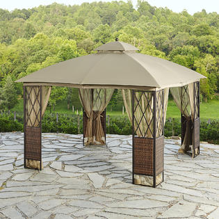 Essential Garden 10' x 10' Ridgeway Wicker Gazebo - Kmart