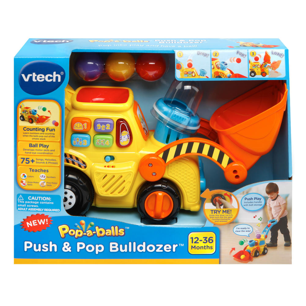 VTech Pop-a-Balls Push & Pop Bulldozer