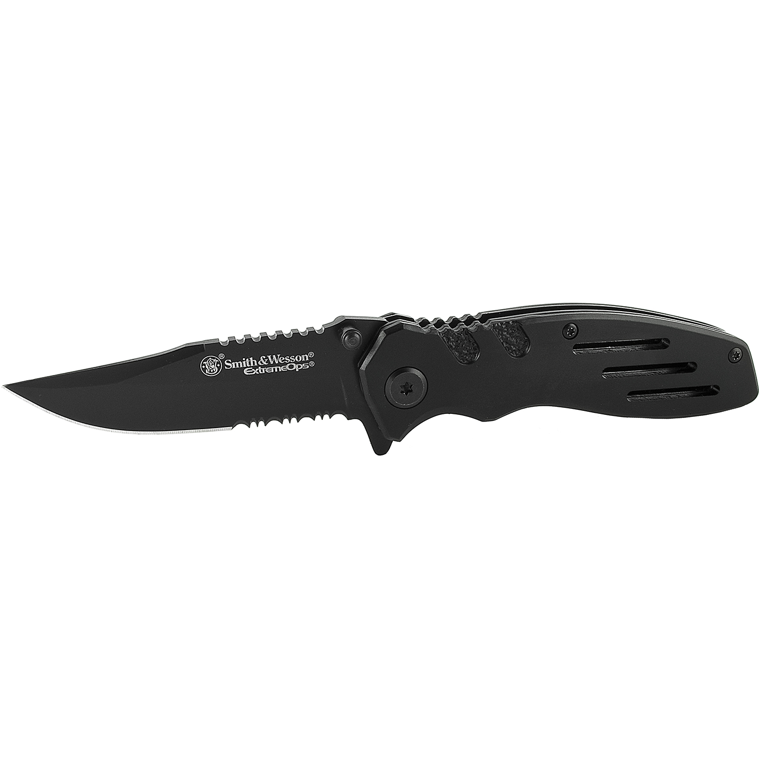 BTI Tools, LLC Smith and Wesson Extreme Ops Knife Black PS Clip Point