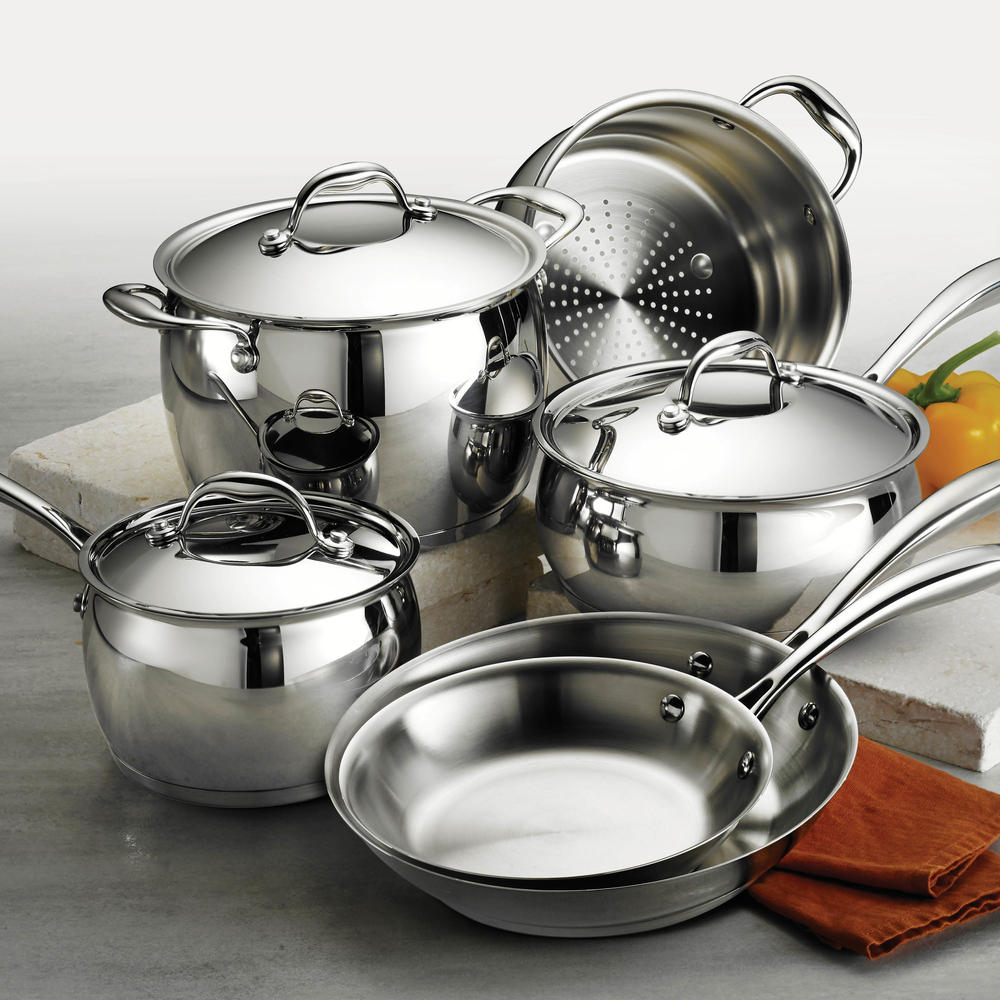 Tramontina Gourmet Domus 18/10 Stainless Steel Tri-Ply Base - Induction ...