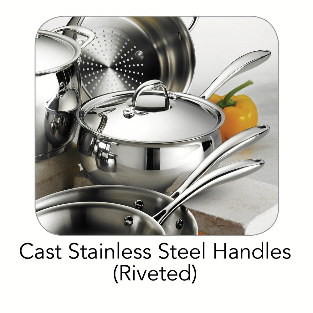 Tramontina Gourmet Domus 18/10 Stainless Steel Tri-Ply Base - Induction ...