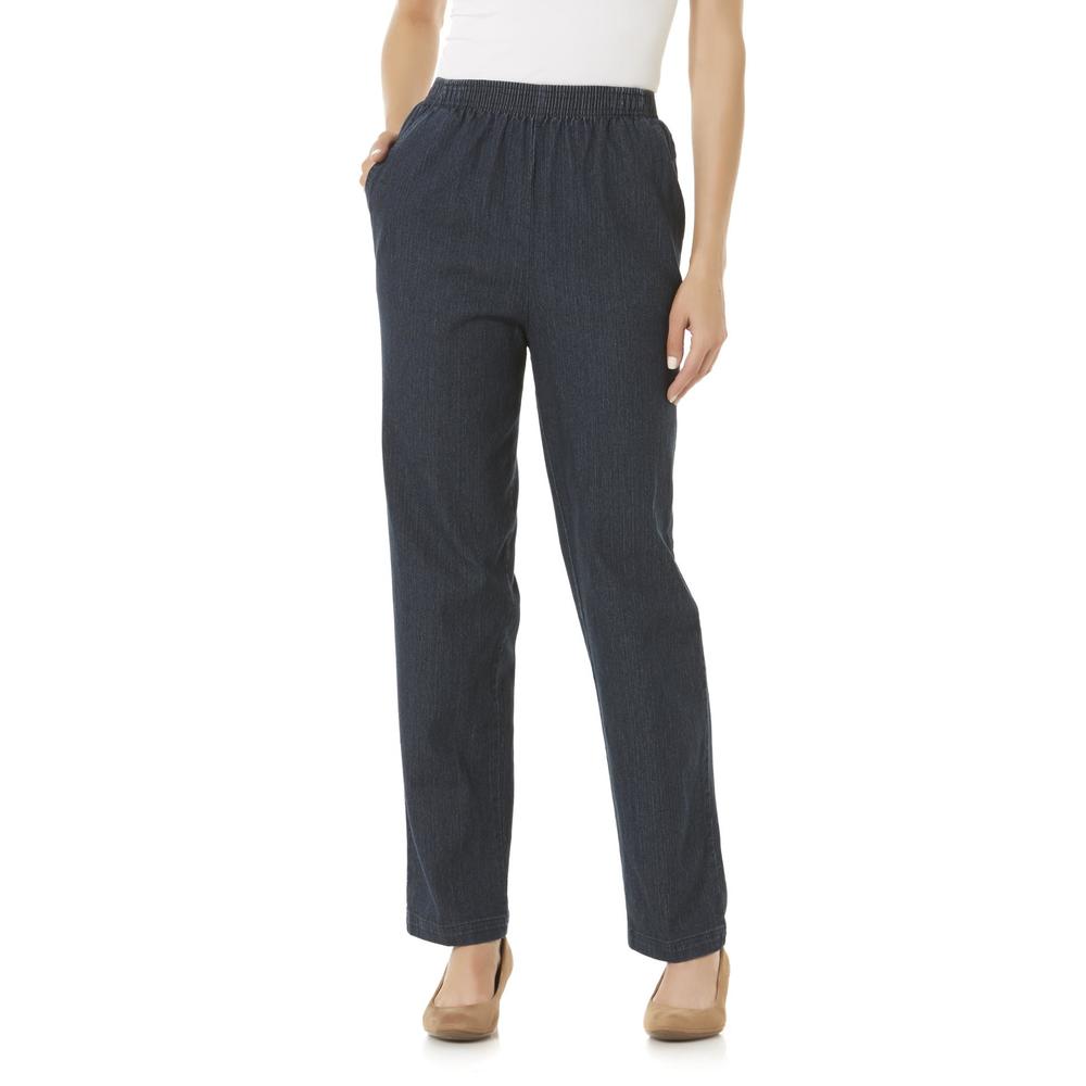 Laura Scott Women's Medium Wash Elastic Waist Jeans