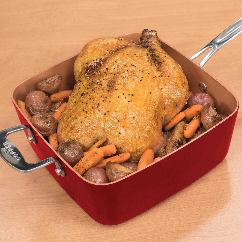 As Seen On TV Red Copper 5 pc. 10" Square Pan Set