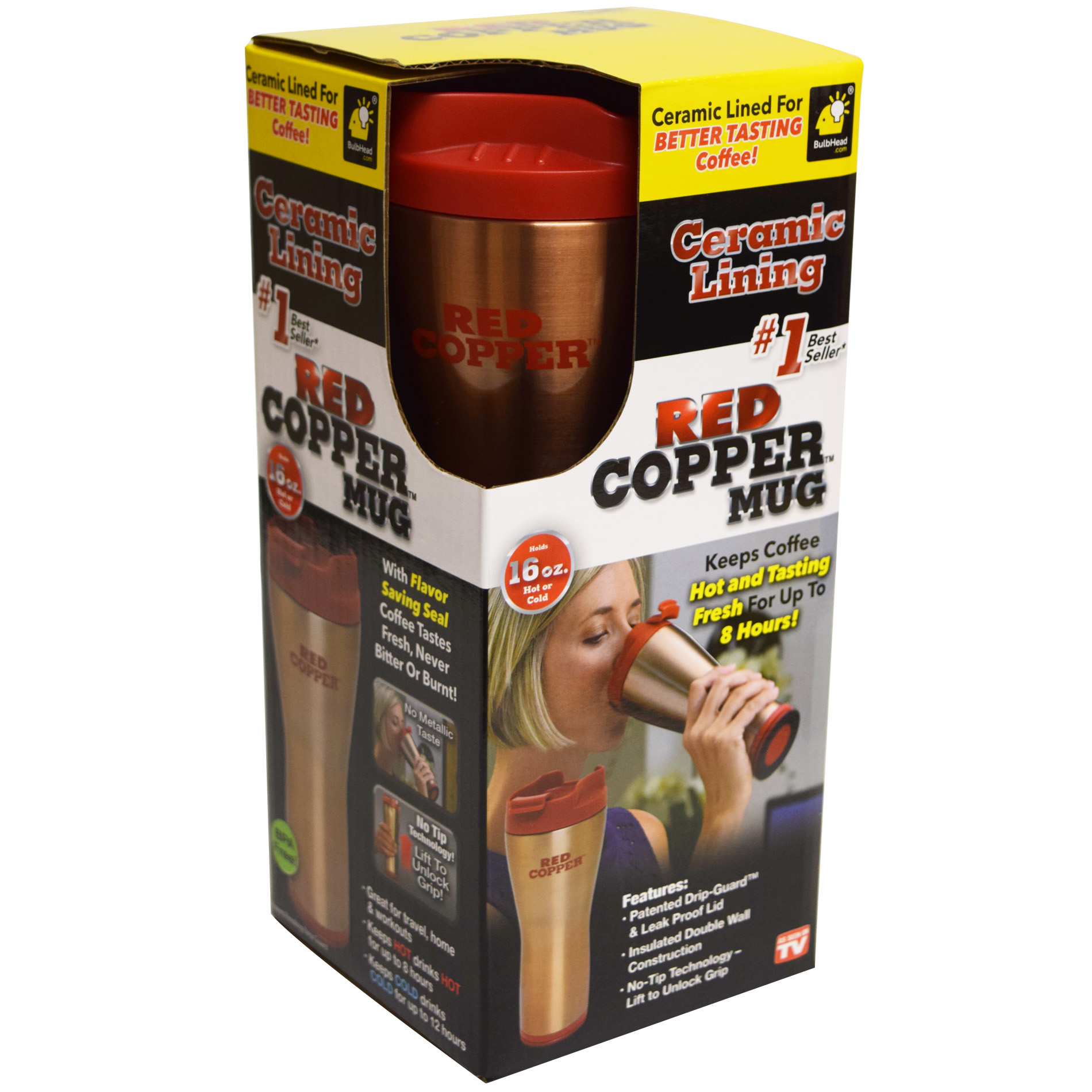 UPC 097298027758 - Red Copper Ceramic Lining Insulated Copper Mug ...