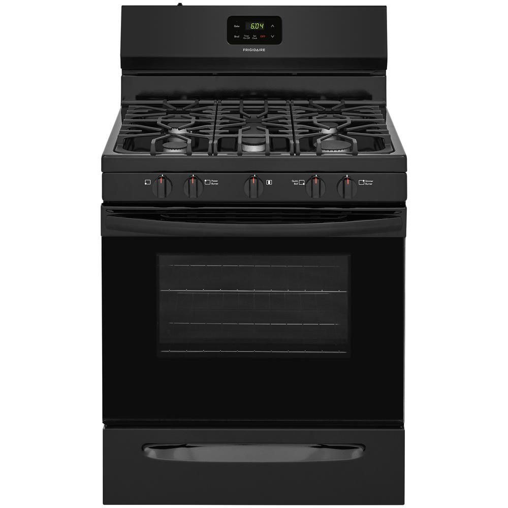 Frigidaire FCRG3052AB 30" Gas Freestanding Range with 5th Oval Center ...
