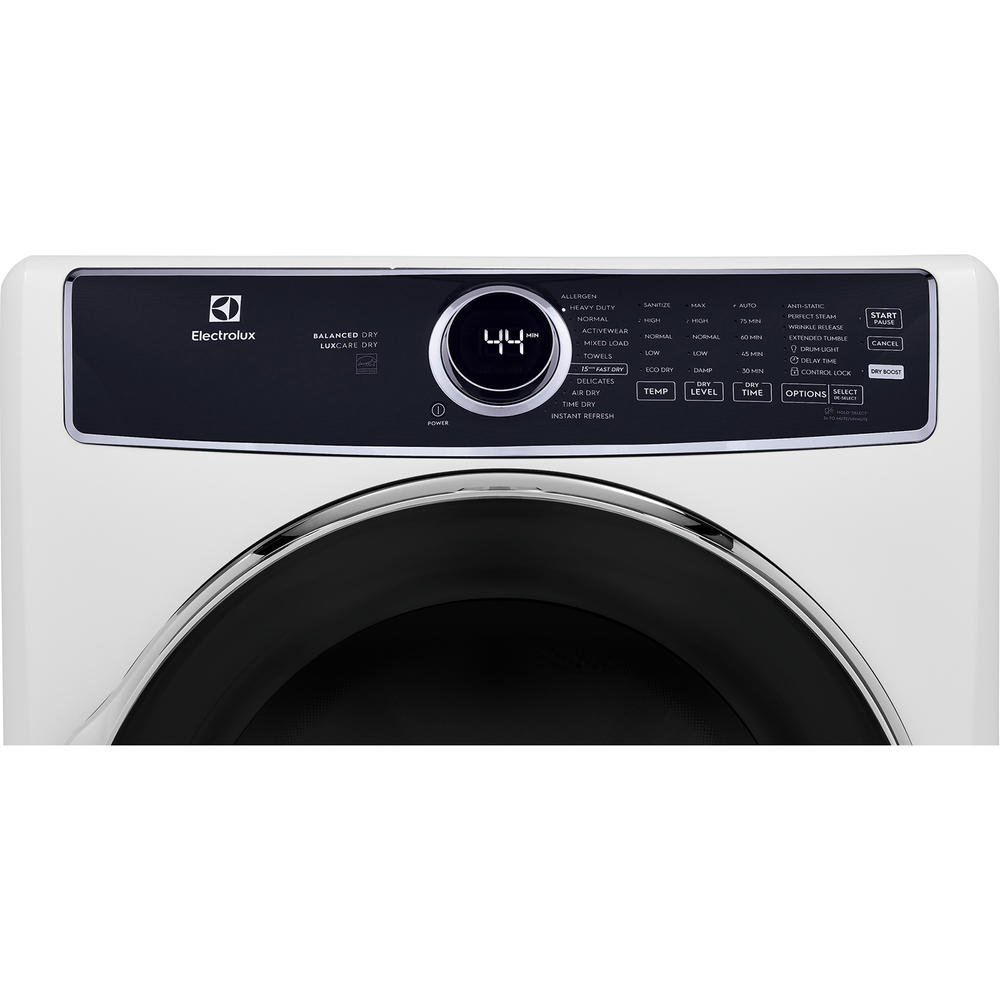 Electrolux ELFE7637AW 8.0 cu. ft. Front Load Perfect Steam™ Electric ...