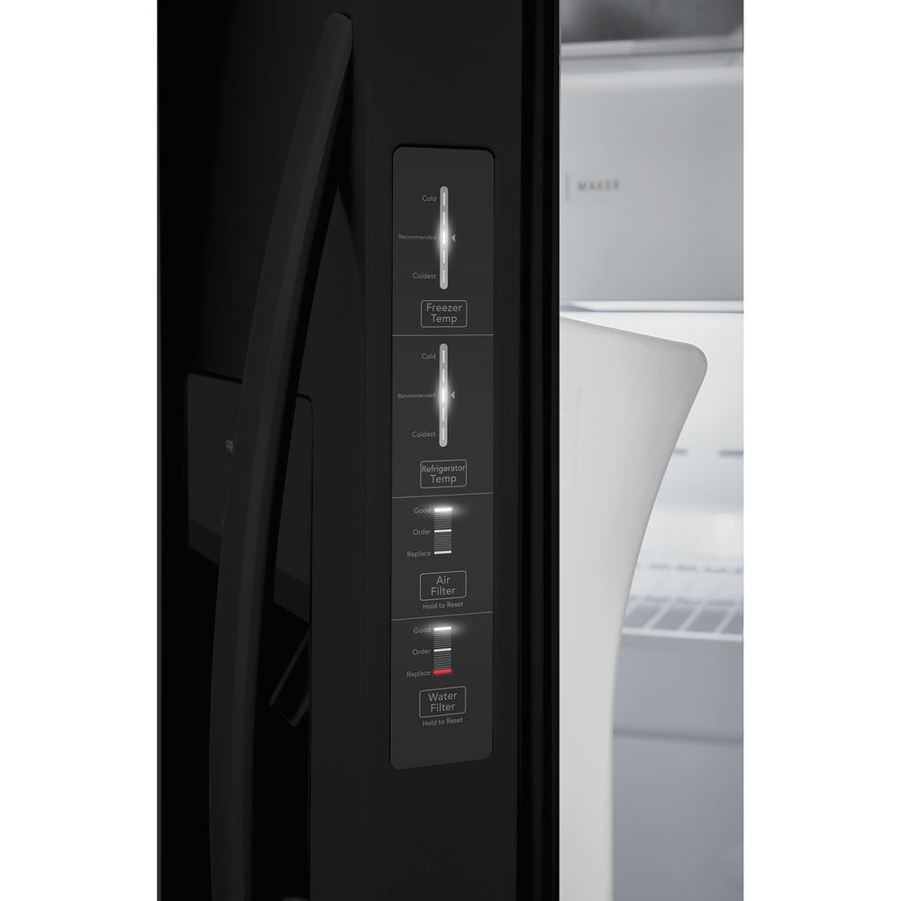 Frigidaire FRSS2623AB 25.6 cu. ft. Side-by-Side Refrigerator – Black