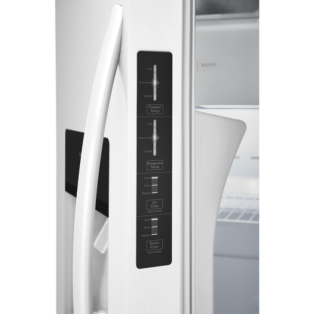 Frigidaire FRSS2623AW 25.6 cu. ft. Side-by-Side Refrigerator – White