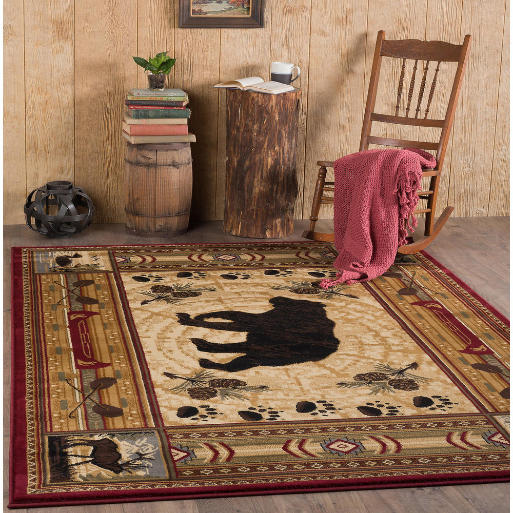 Tayse Rugs Nature Lodge Novelty Area Rug